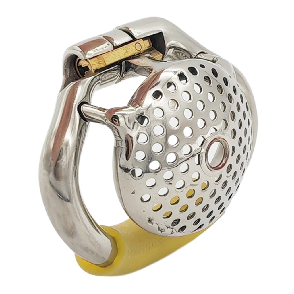 Honeycomb Flat Chastity Cage Stainless Steel Small Size - Flat Chastity ...