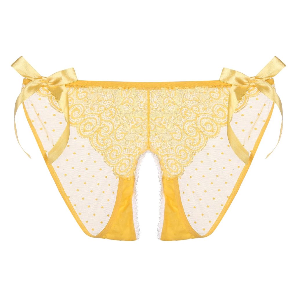 Sissy Panties See-Through Mesh Briefs Underwear Low Rise Crotchless ...