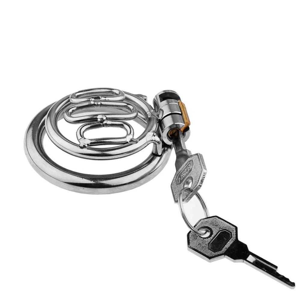 Male Flat Chastity Cage Penis Cage Cock With Loyalty - Flat Chastity ...